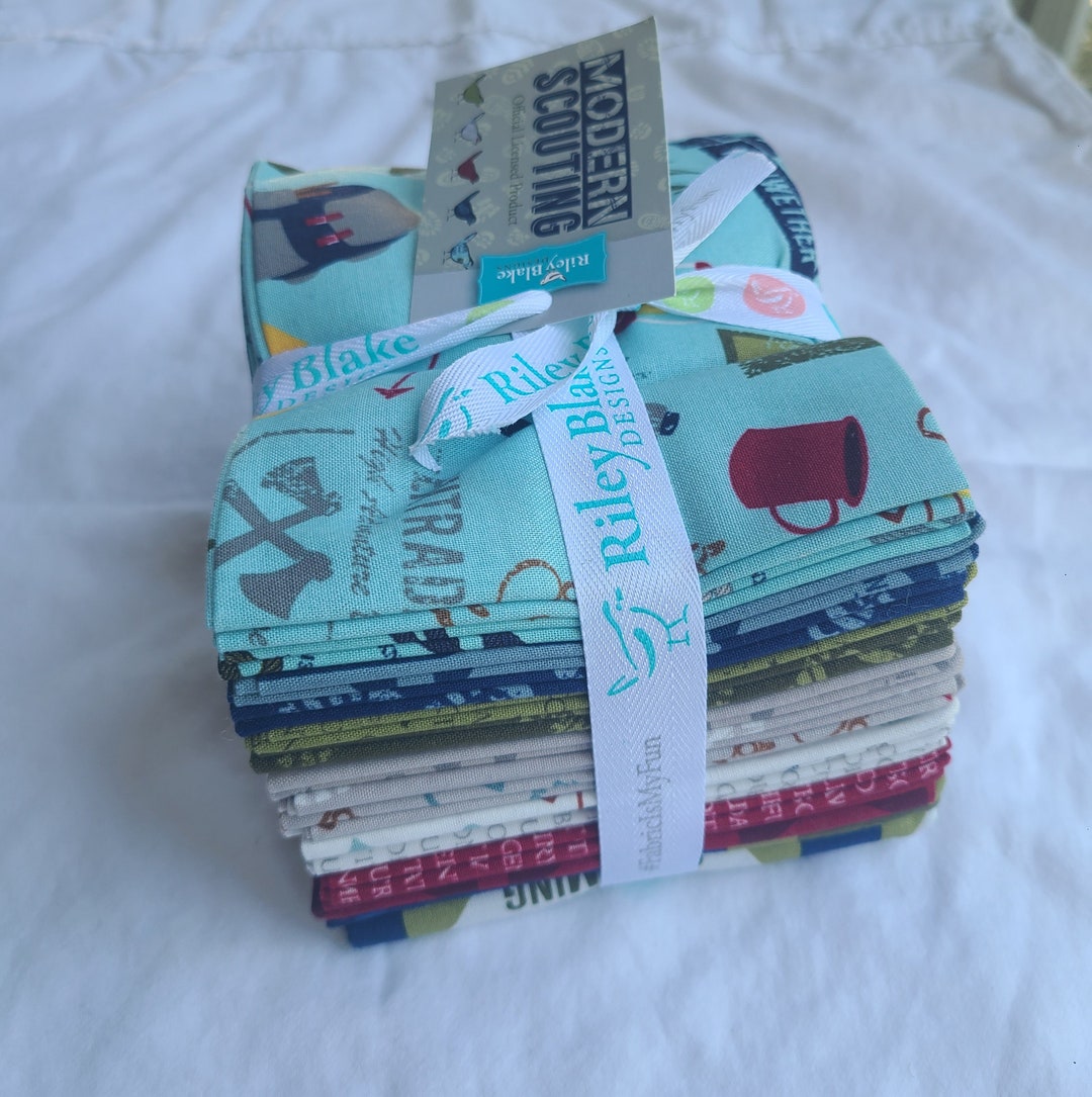 Modern Scouting 15 Fat Quarters Plus Green Panel Riley Blake Boy Scouts ...