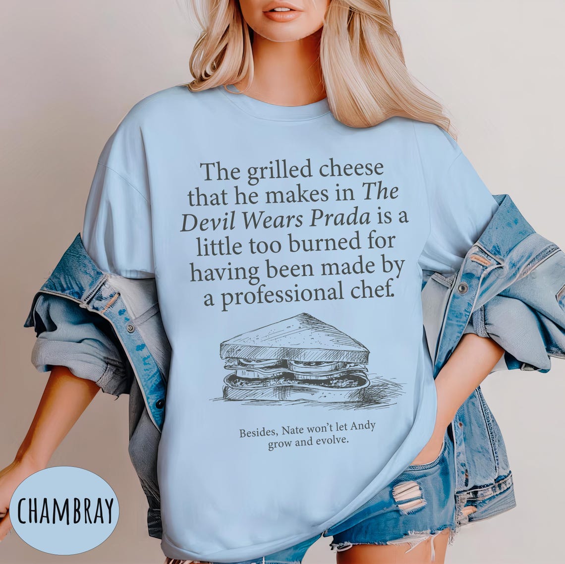 Comfort Colors the Devil Wears Prada Shirt: Funny Movie Meme Graphic ...