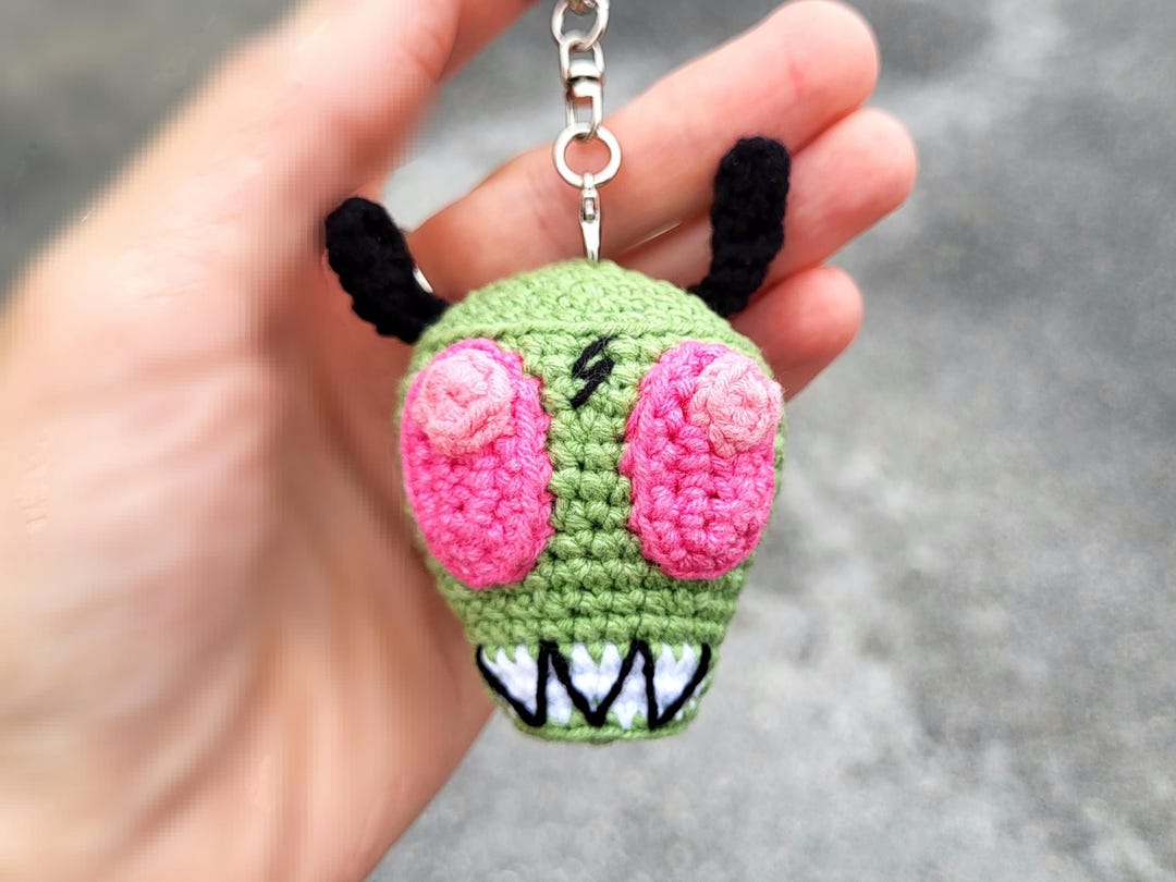 Invader Zim Crochet Pattern | Crochet Zim Keychain | Invader Gir ...