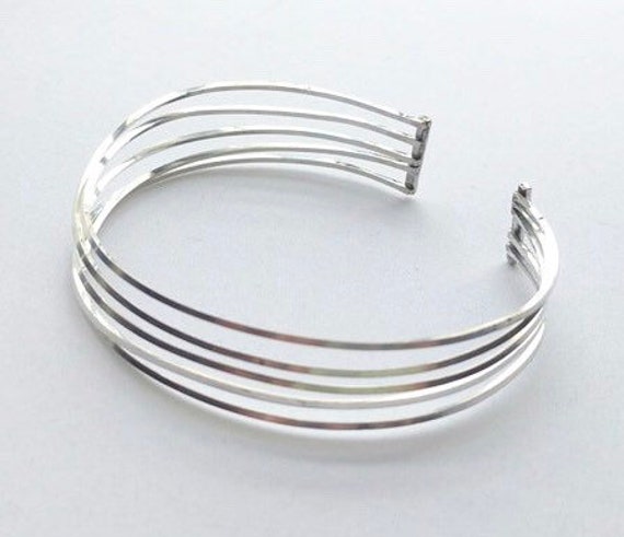 Sterling Silver Cuff Bracelet Silver Wire Cuff Bracelet | Etsy