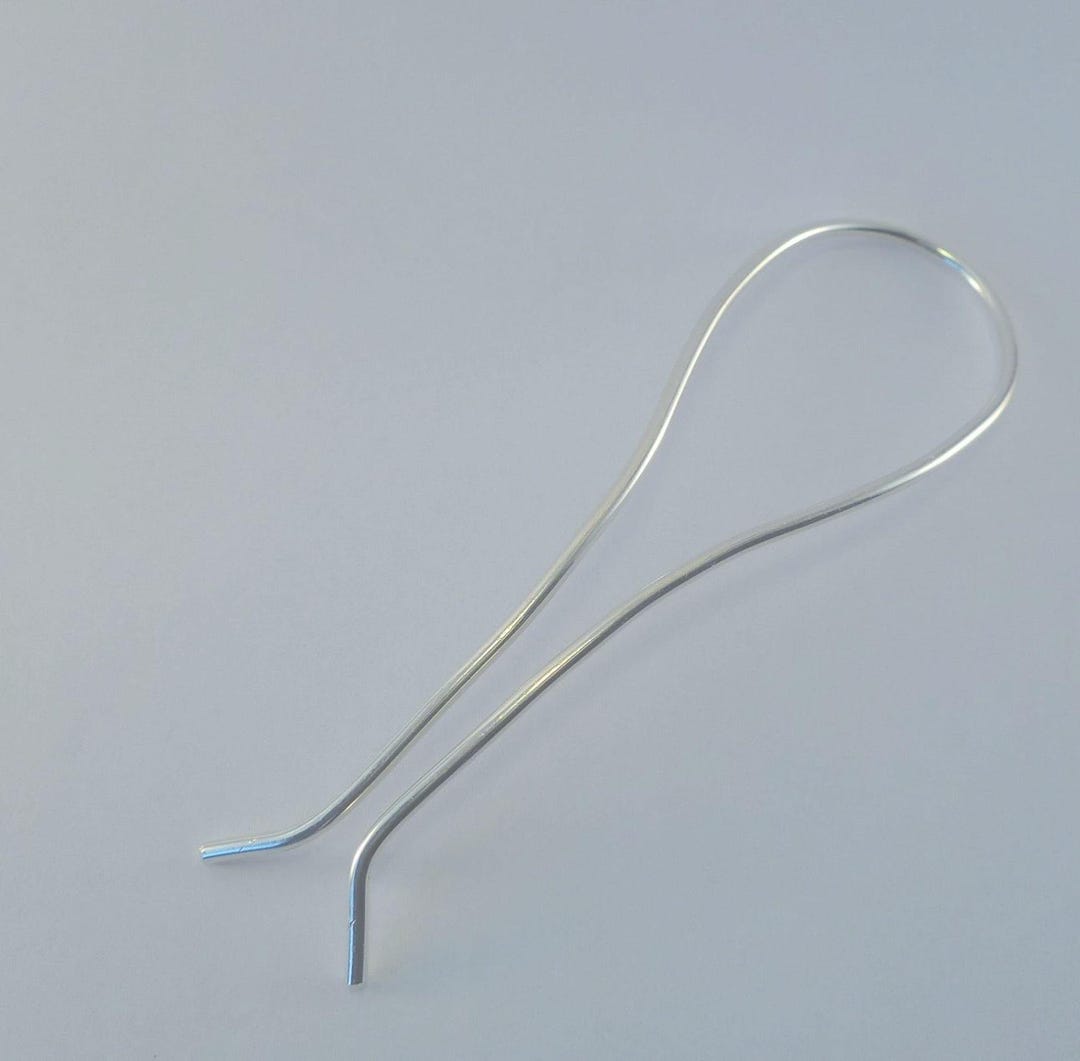 Argentium Silver French Hair Pin, Handcrafted Updo Jewelry, Long Hair ...