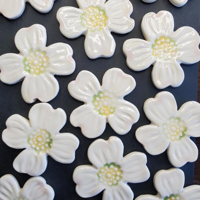 Ceramic Flower Tile - Etsy