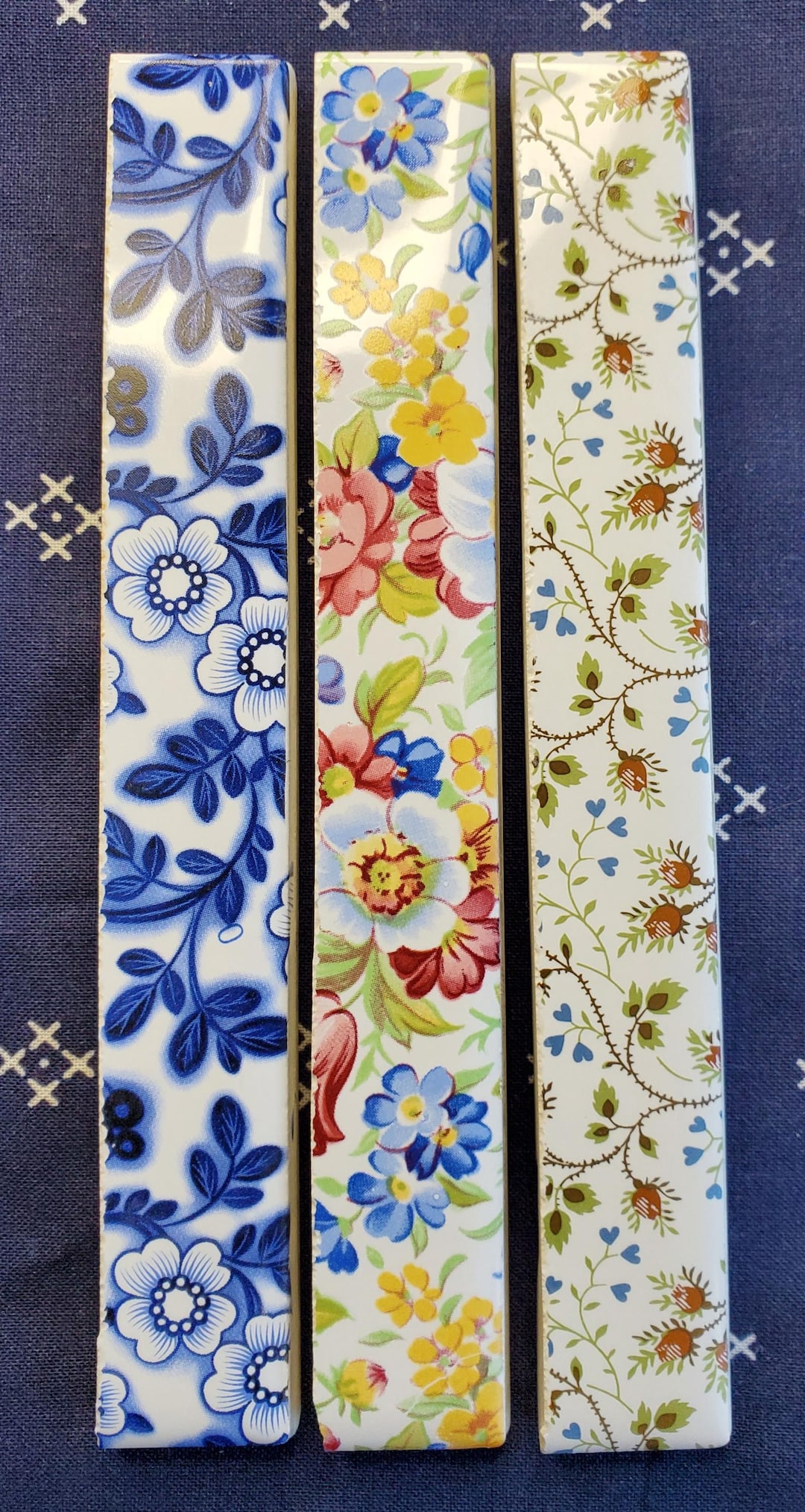 Patterned Mosaic Tile Border Strips - Ceramic Tile, Floral Tile, Mosaic ...