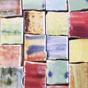Colorful Handmade Glazed Ceramic Mosaic Tile Mix, Small Pieces for Art ...