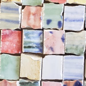Colorful Handmade Glazed Ceramic Mosaic Tile Mix, Small Pieces for Art ...