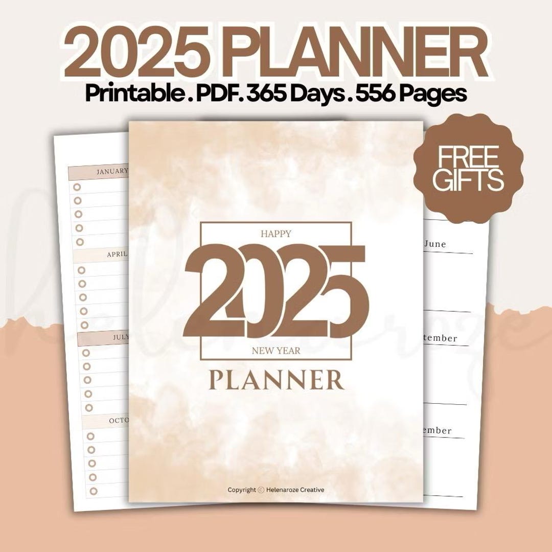2025 Executive Planner 365-day Printable Digital Planner With 640 Pages ...