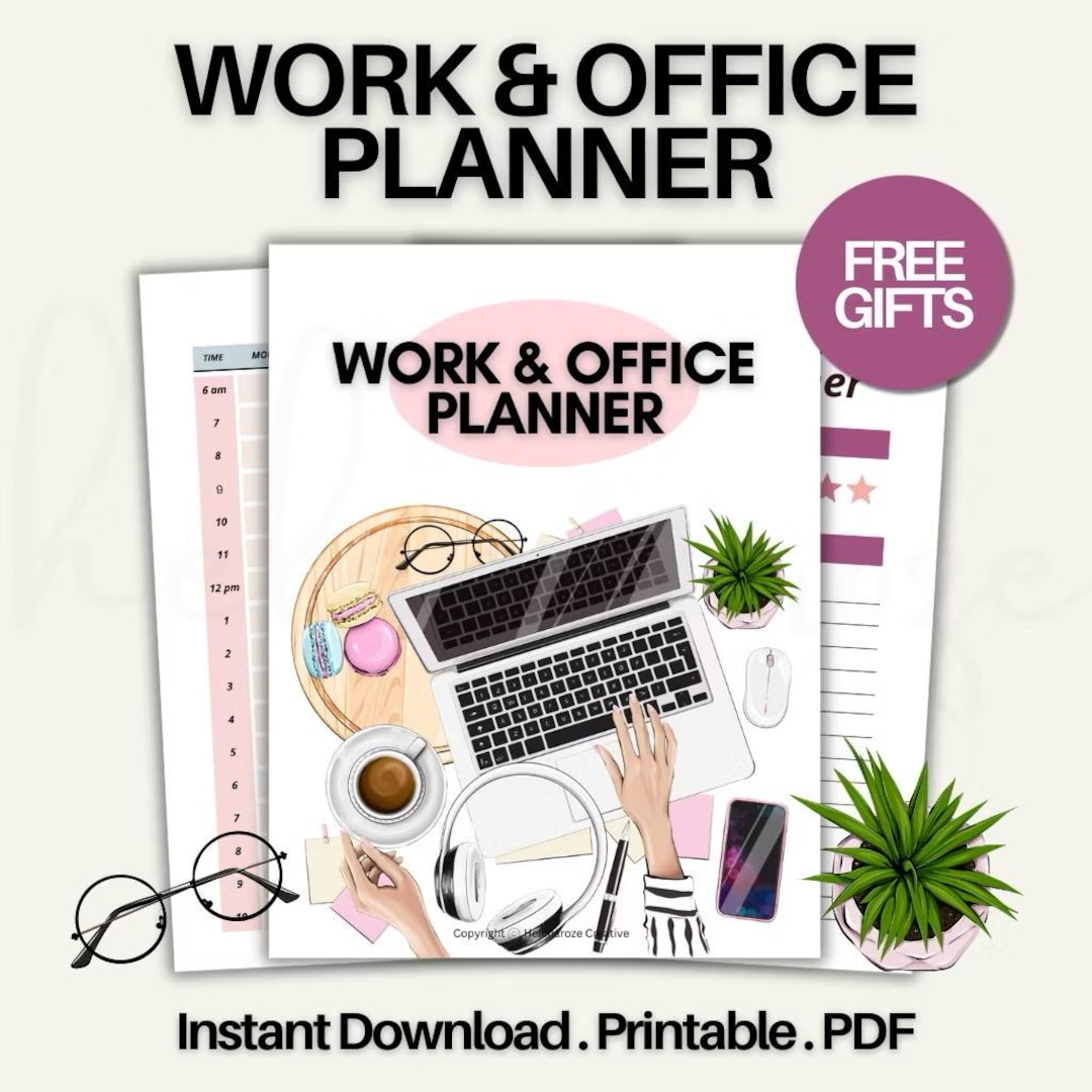 Work & Office Planner Printable and Digital Executive Planner PDF for ...