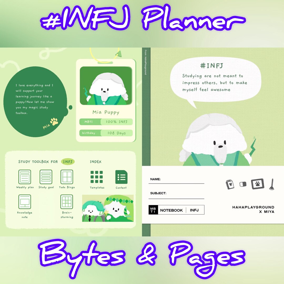 MBTI Planner for INFJ Digital Planner Study Tracker Planner Cornell ...