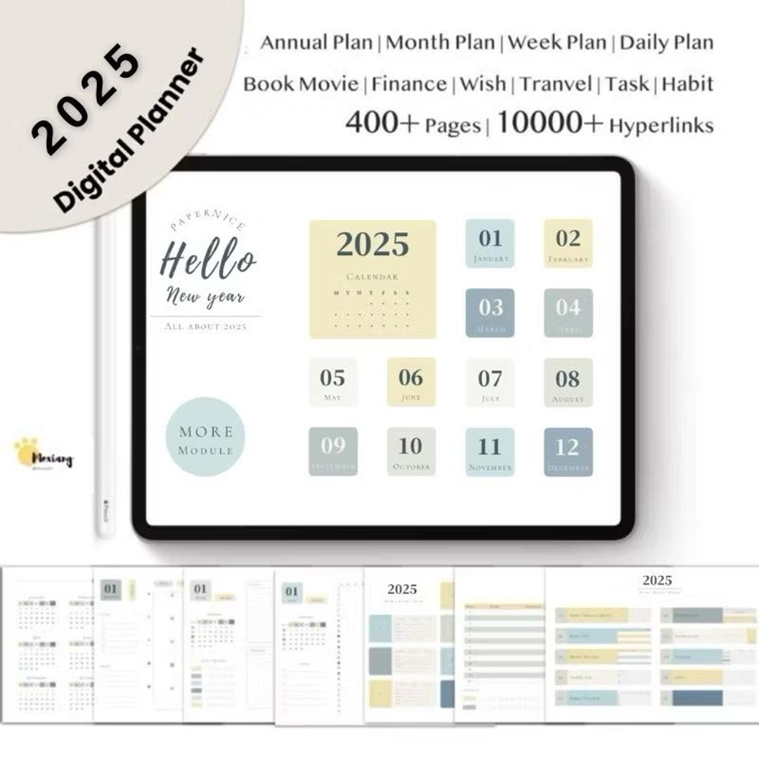 2025 Digital Planner All About 2025 Annual Journal Planner Yearly ...