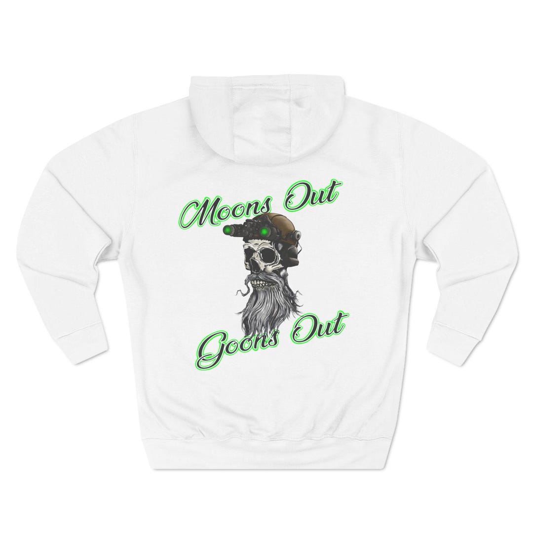 Moons Out Goons Out Fleece Hoodie Stylish Hoodie for Military, Police ...