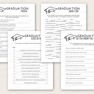 Graduation Game Bundle, Class of 2025 Party Games, High School Graduate ...