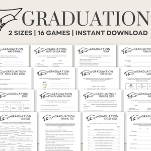 Graduation Game Bundle, Class of 2025 Party Games, High School Graduate ...