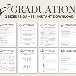 Graduation Game Bundle, Class of 2025 Party Games, High School Graduate ...