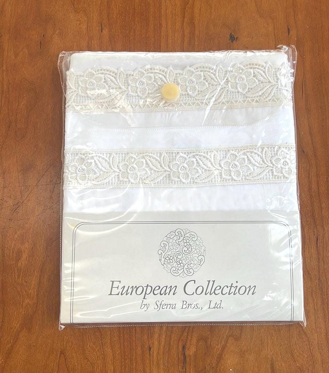 Sferra Vintage European Collection Standard Sham, Egyptian Cotton ...