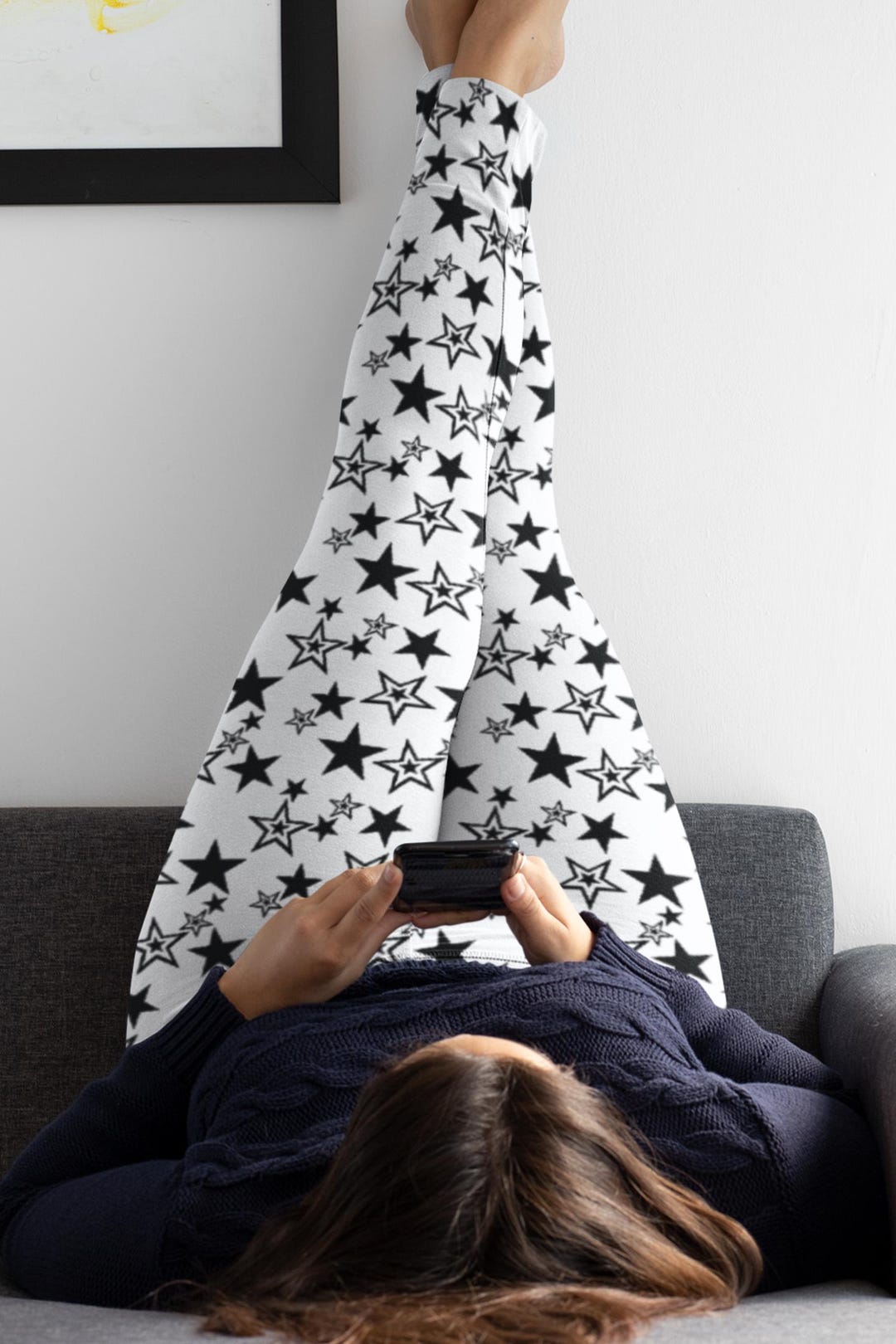 Star Yoga Pants, Celestial Stars Design, Women's Active Wear Leggings ...