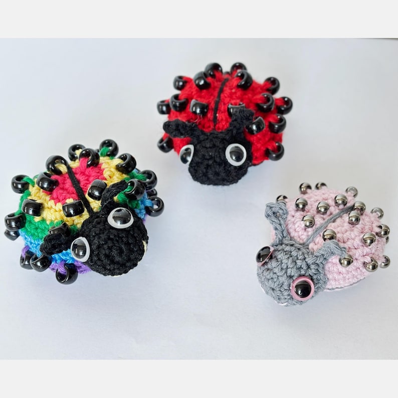 Beaded Fidget Ladybug Crochet Pattern, Crochet Fidget Toy, Ladybug ...