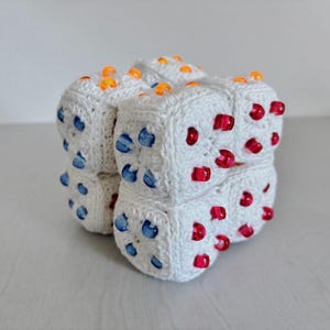 Beaded Crochet Pattern Infinity Cube, No Sew Beaded Crochet Fidget Toy ...