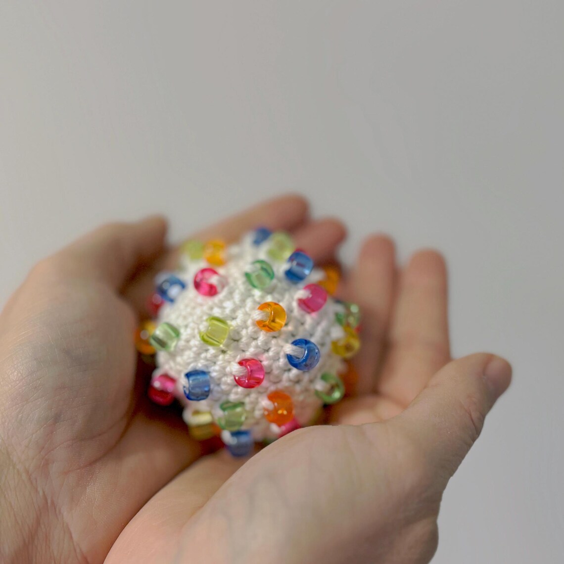 Beaded Stress Ball Crochet Pattern, Crochet Fidget Toy, Beaded Crochet ...