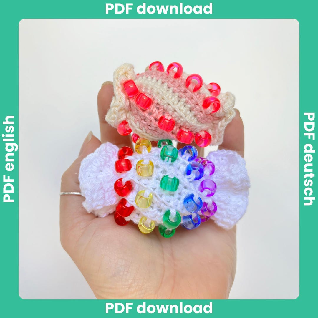 Beaded Crochet Fidgets Candy, Beaded Crochet Pattern Fidget Toy ...