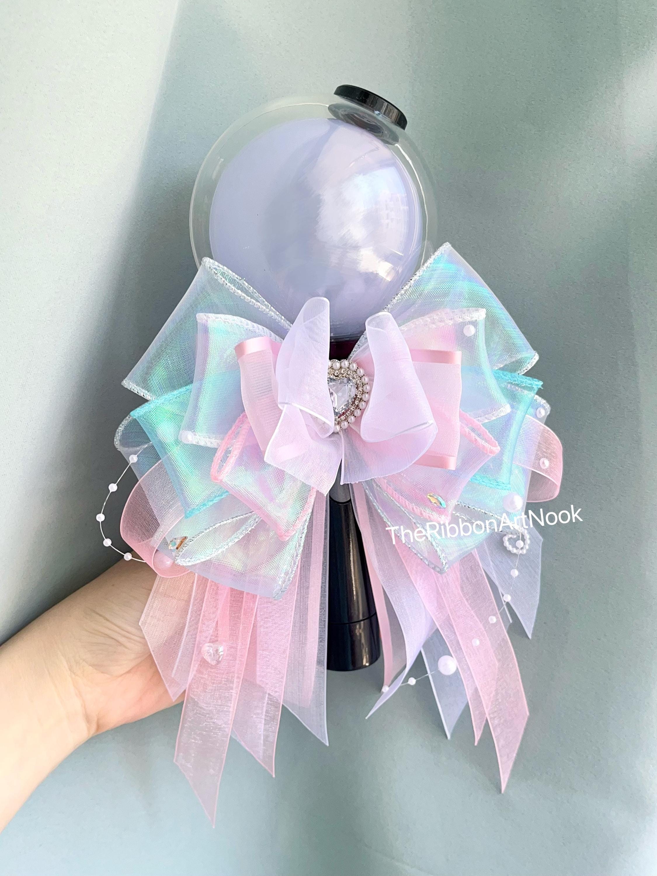 ZB1 Light Stick Ribbon Bow, Iridescent Bow, Handmade K-pop Concert ...
