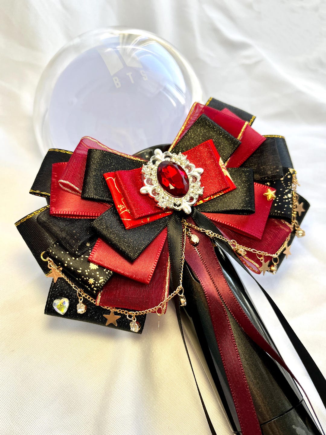 Light Stick Ribbon Bow, Handmade Ribbon Bow, Light Stick Accessory, Bow ...