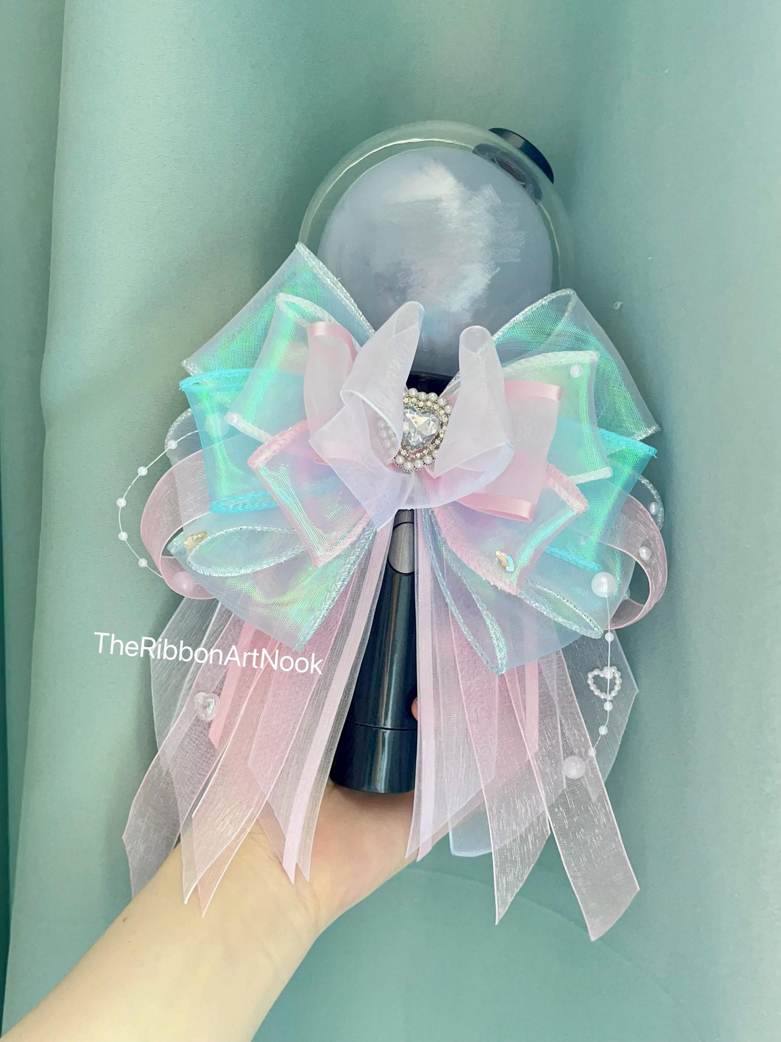 ZB1 Light Stick Ribbon Bow, Iridescent Bow, Handmade K-pop Concert ...