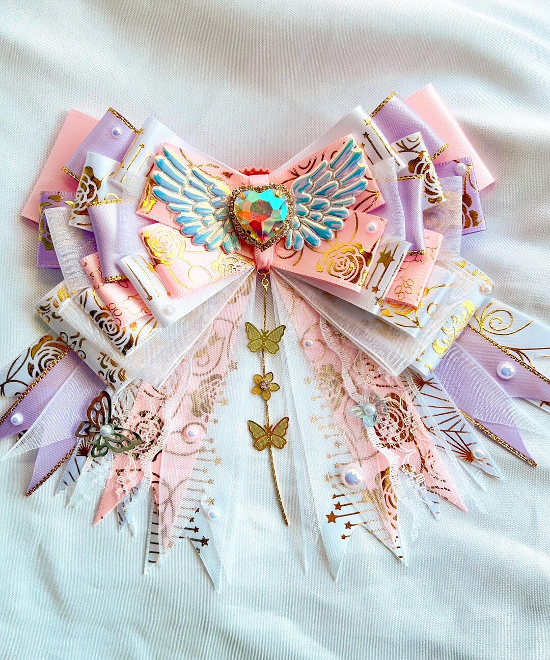 Light Stick Ribbon Bow, Handmade Ribbon Bow, Light Stick Accessory, Bow ...