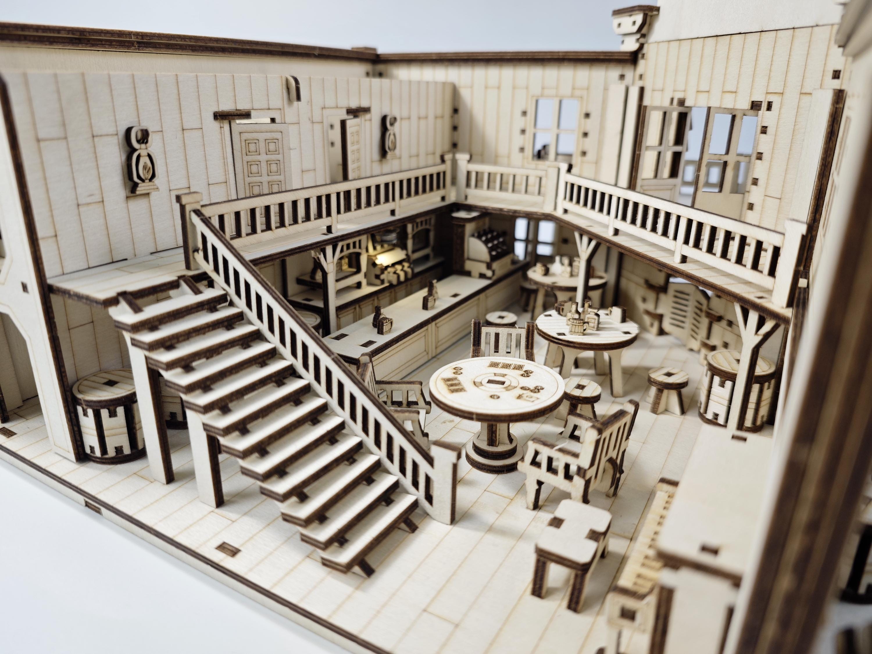 Laser-cut Wild West Saloon Model Kit (digital Download) - Etsy