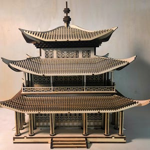 Laser Cut Wooden Pagoda Model - 3D Puzzle Architecture Kit,laser Cut ...