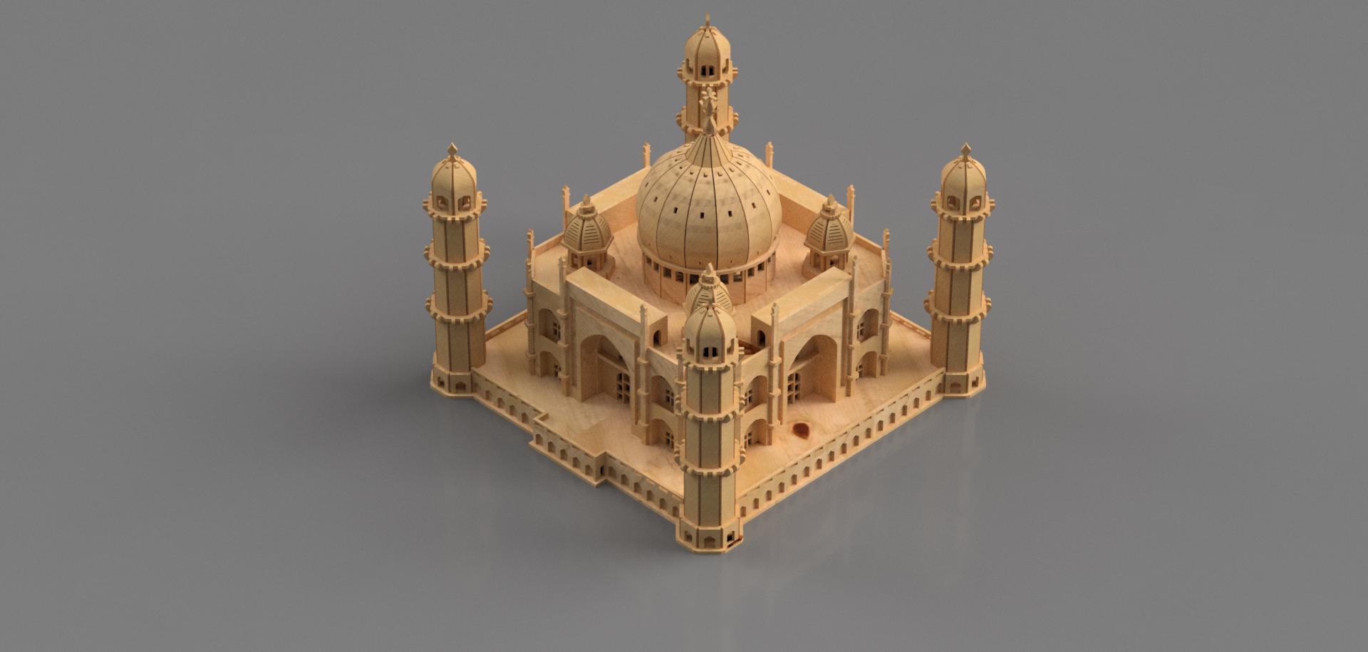 Model of the Taj Mahal-laser Cut Files-svg+dxf+al-glowforge Files ...