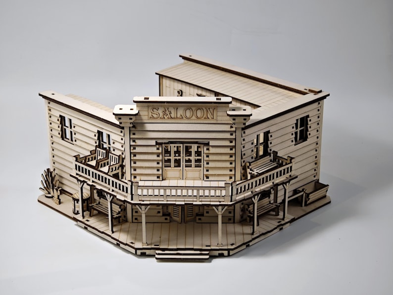Laser-cut Wild West Saloon Model Kit (digital Download) - Etsy