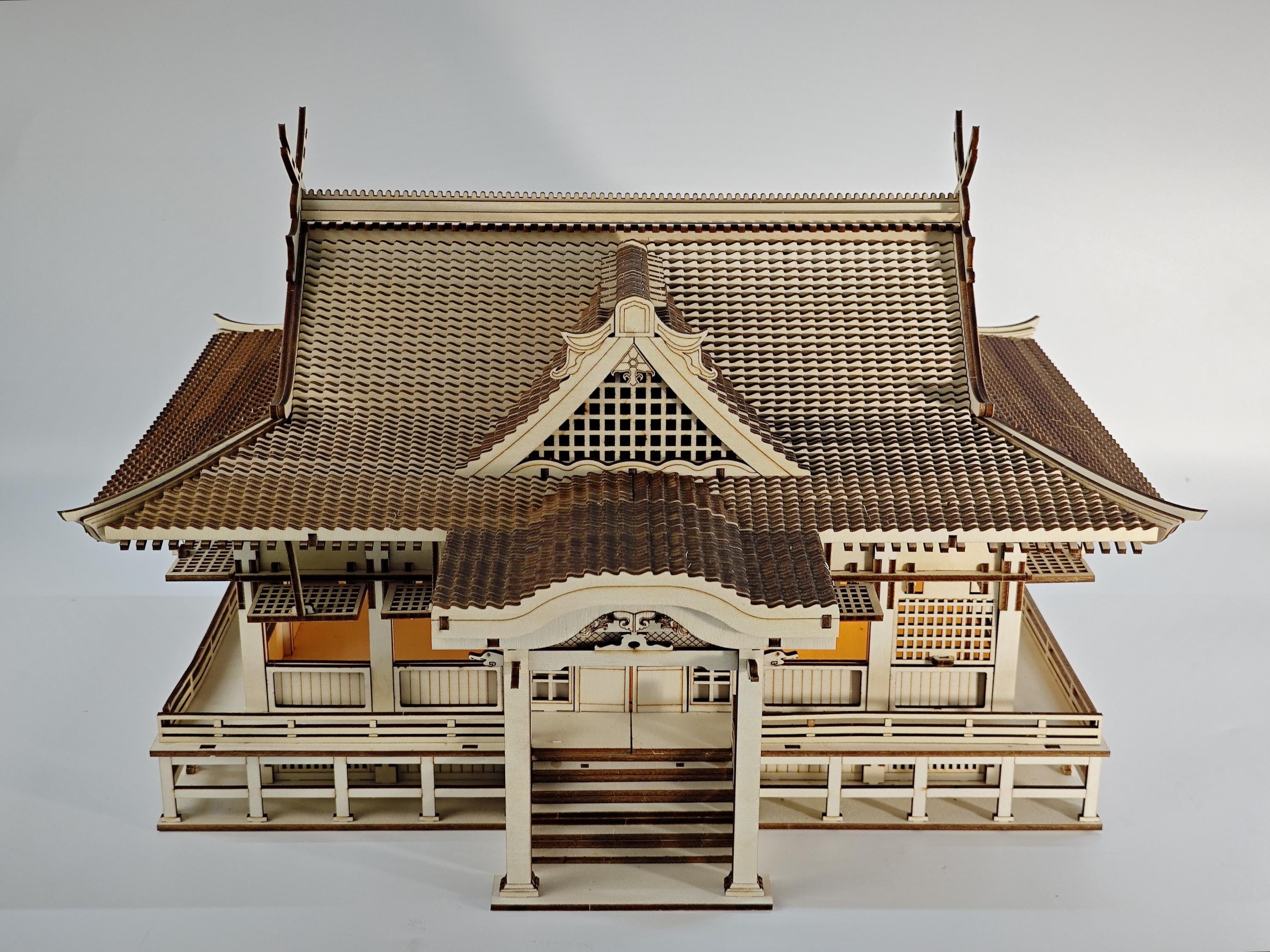 Laser Cut Japanese Shrine Model: 3D Puzzle, SVG DXF AI Files (digital ...