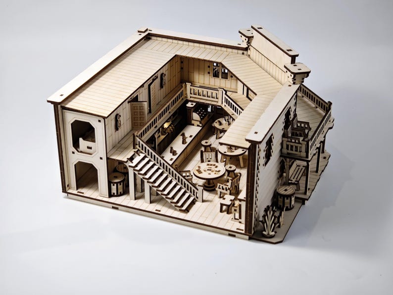 Laser-cut Wild West Saloon Model Kit (digital Download) - Etsy
