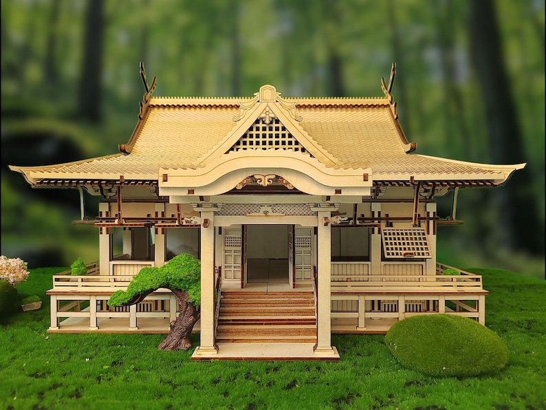 Laser Cut Japanese Shrine Model: 3D Puzzle, SVG DXF AI Files (digital ...