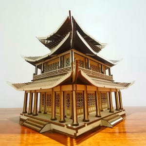 Laser Cut Wooden Pagoda Model - 3D Puzzle Architecture Kit,laser Cut ...