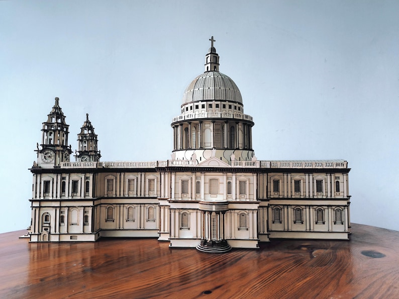 Laser-cut Plywood Model - St. Paul's Cathedral,laser Cut Model, Kit ...