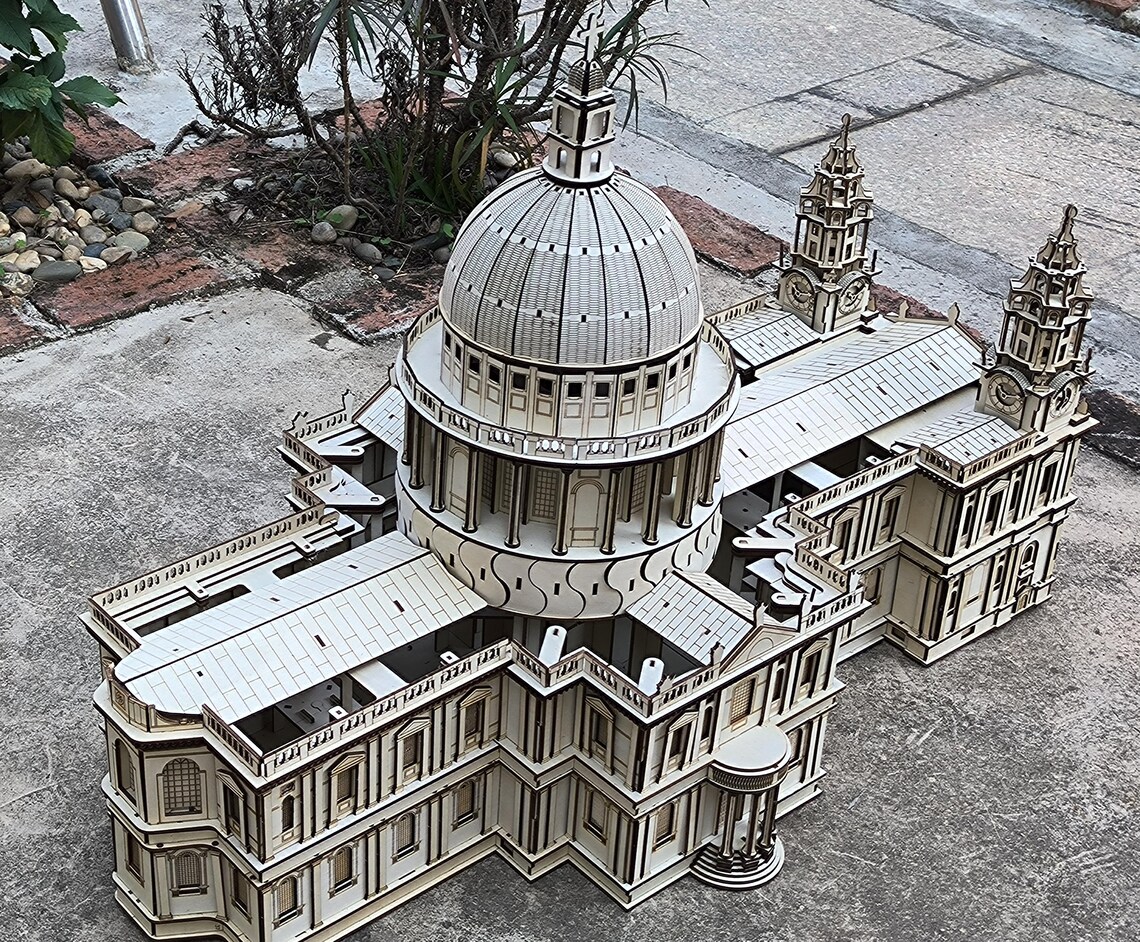 Laser-cut Plywood Model - St. Paul's Cathedral,laser Cut Model, Kit ...