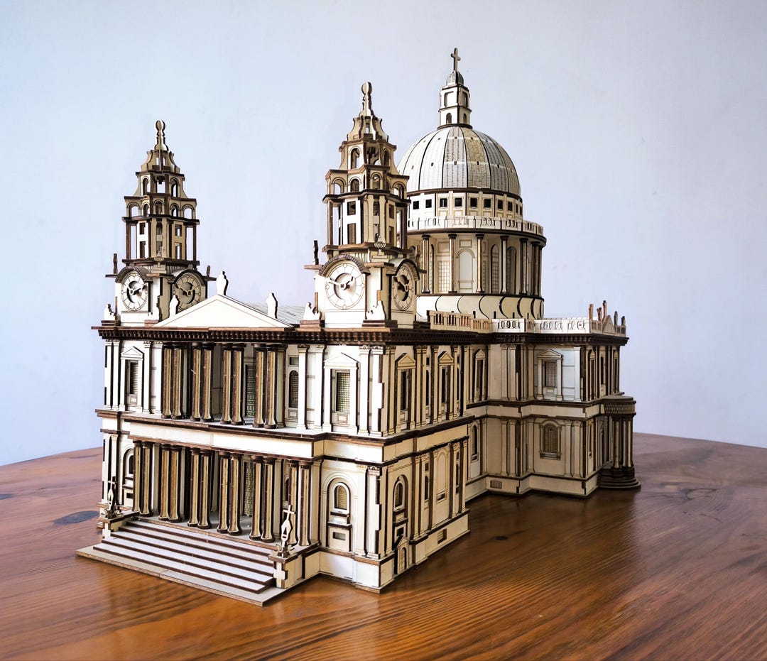 Laser-cut Plywood Model - St. Paul's Cathedral,laser Cut Model, Kit ...