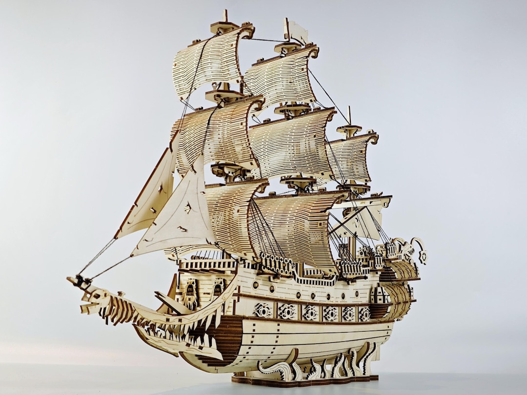 Laser Cut Ghost Ship Wooden Model, Halloween DIY Kit (digital Files) - Etsy