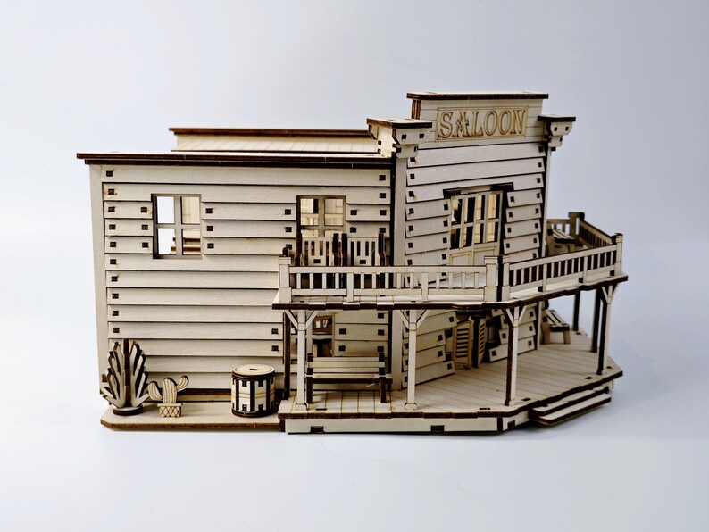 Laser-cut Wild West Saloon Model Kit (digital Download) - Etsy