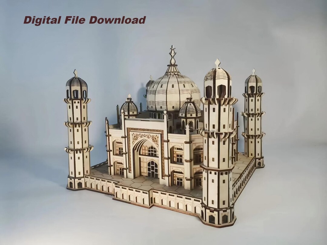 Model of the Taj Mahal-laser Cut Files-svg+dxf+al-glowforge Files ...