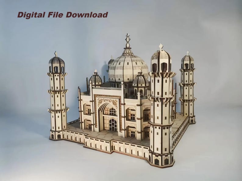 Modelo del Taj Mahal - Archivos cortados con láser - SVG + DXF + Al ...