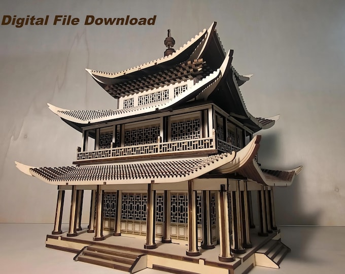 Sky Temple 3D Puzzle Laser Cut File – Svg Dxf Cdr Pdf CNC Vector ...