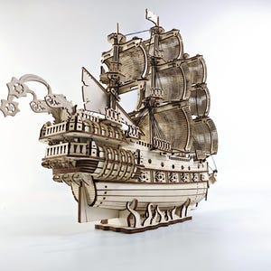Laser Cut Ghost Ship Wooden Model, Halloween DIY Kit (digital Files) - Etsy
