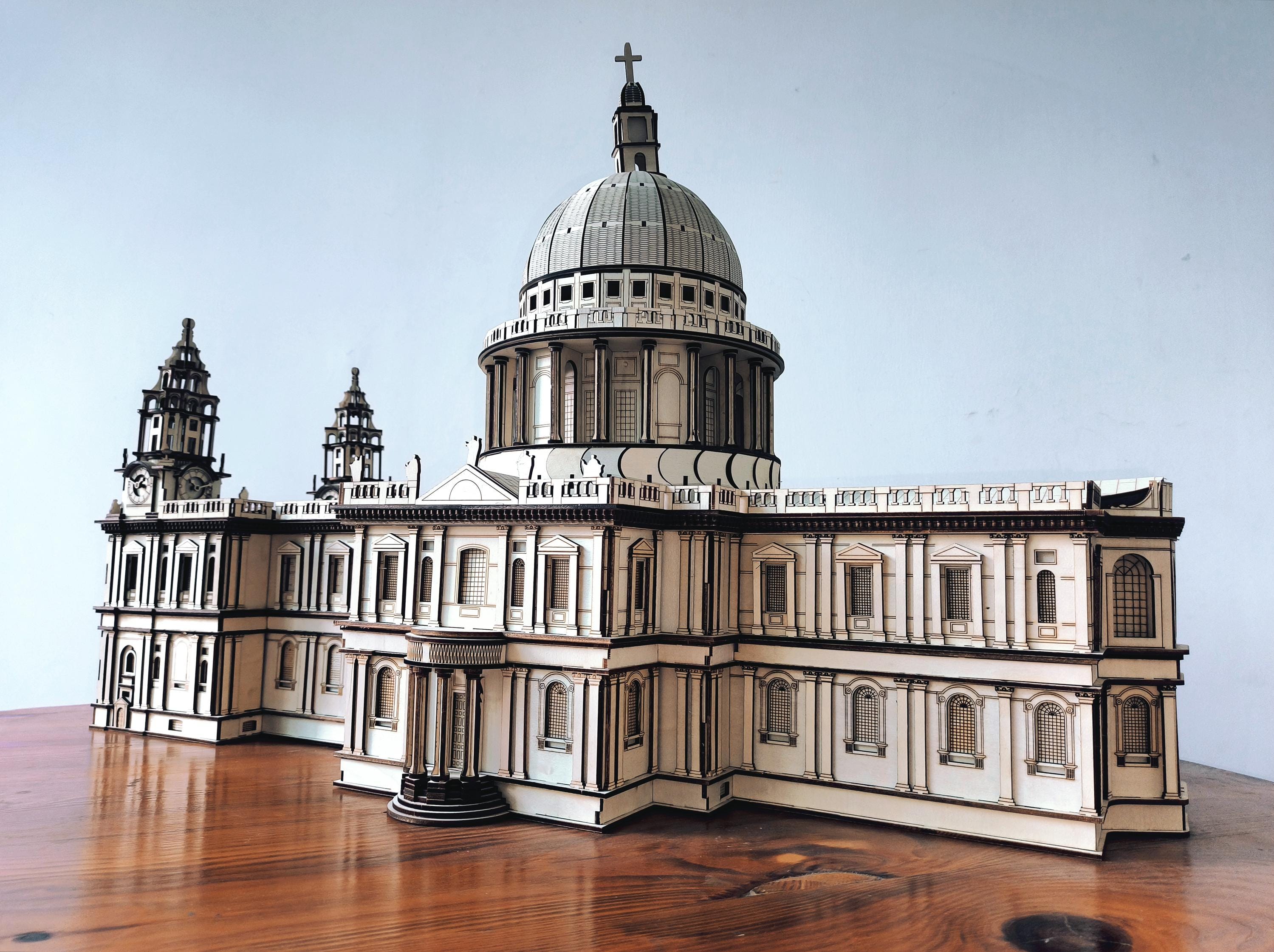 Laser-cut Plywood Model - St. Paul's Cathedral,laser Cut Model, Kit ...