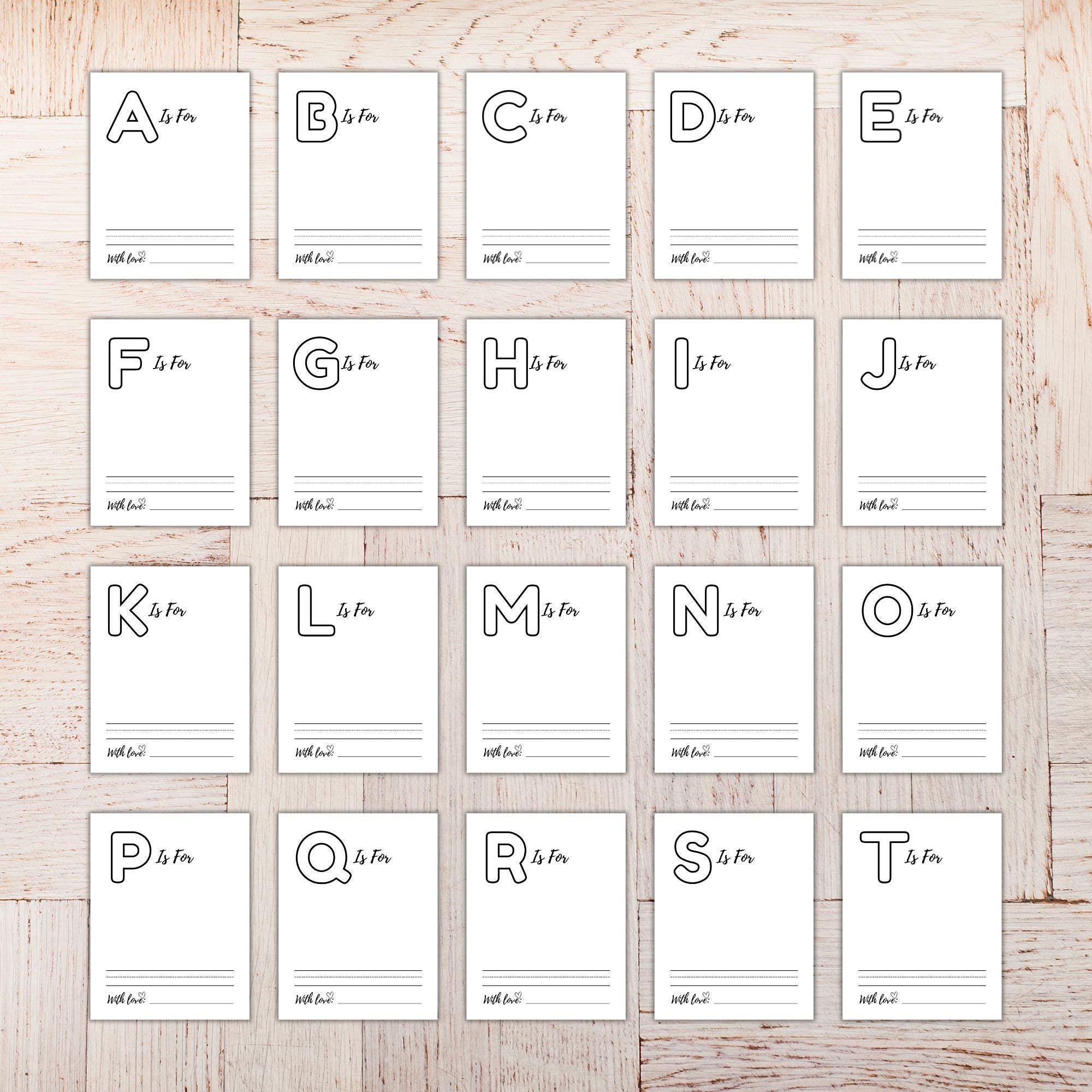 Blank Alphabet Book, Baby's First Alphabet Book, Baby's First ABC Book ...