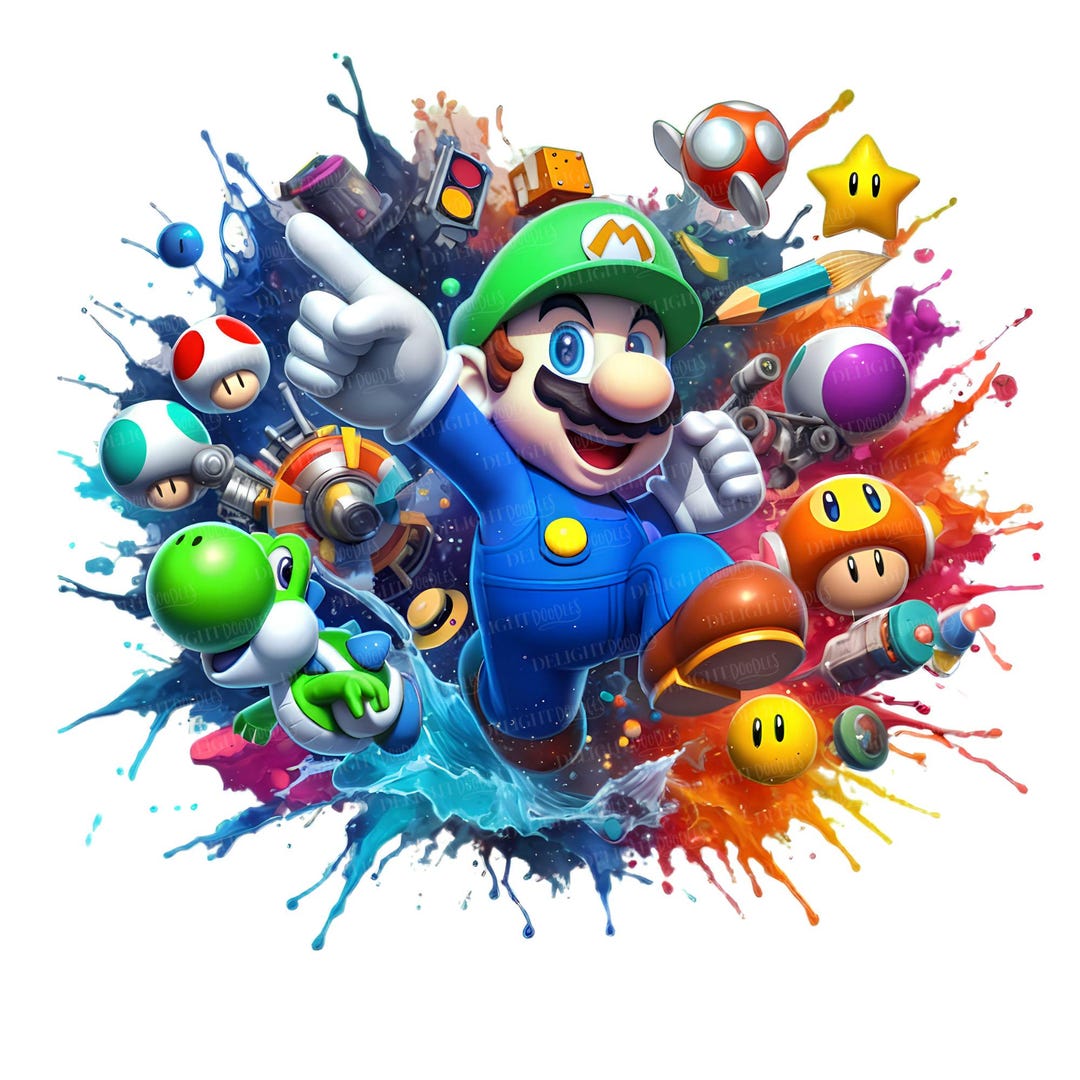 1 PNG Super Mario Splash Friends, Digital Design PNG File for ...