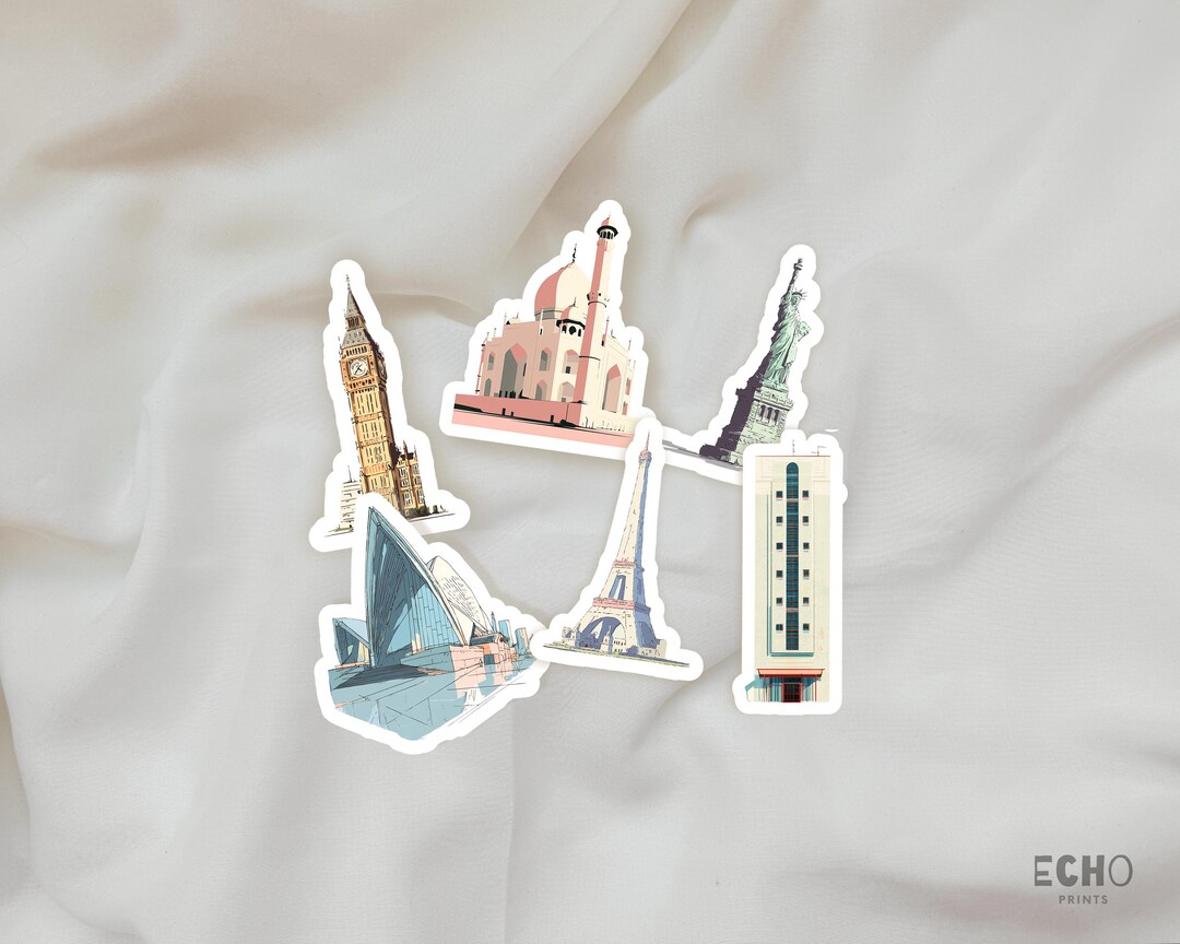 Architectural Sticker Pack | 20 Printable & Digital Stickers | Iconic ...