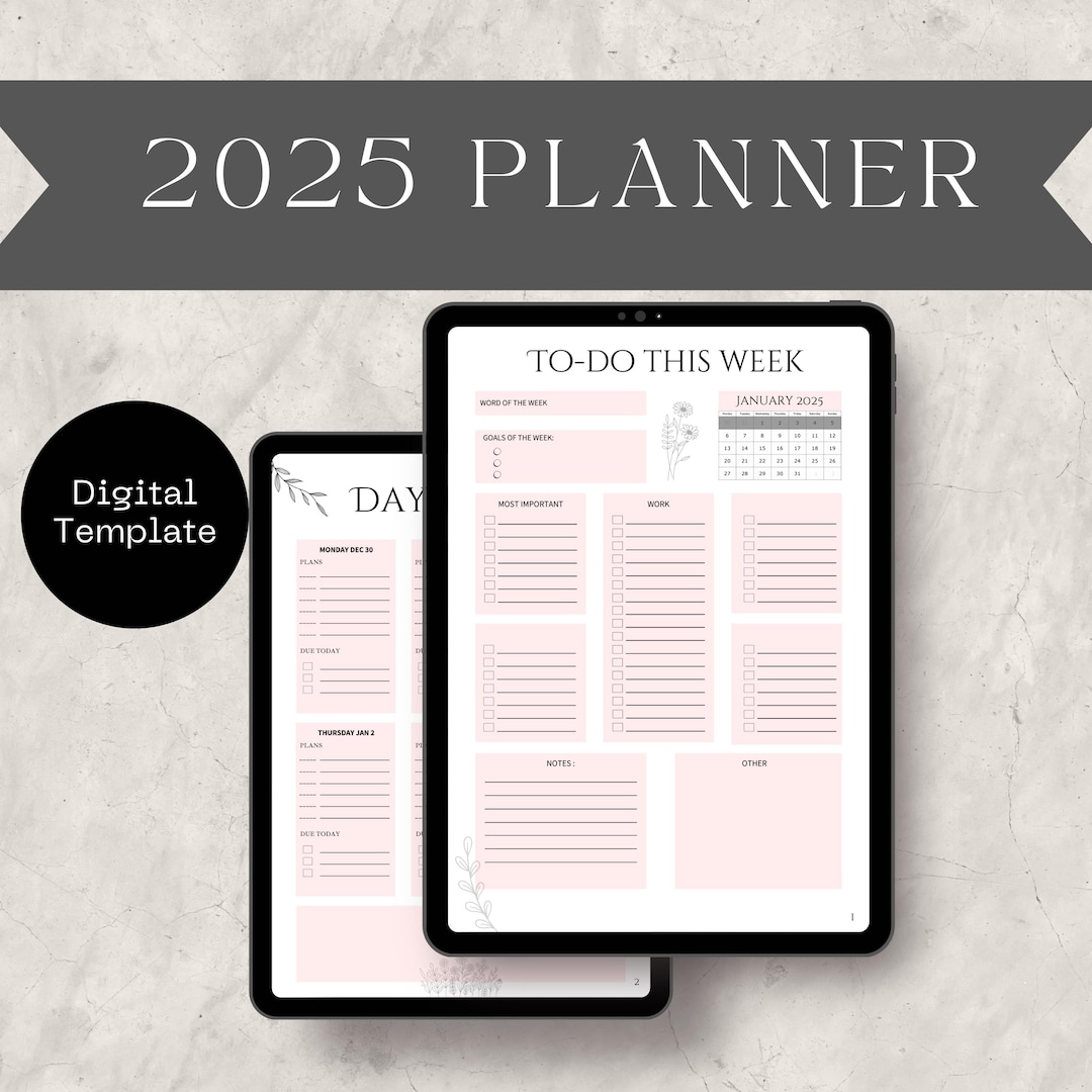 2025 Weekly Planner Template To-do Lists & Daily Event Tracker ...