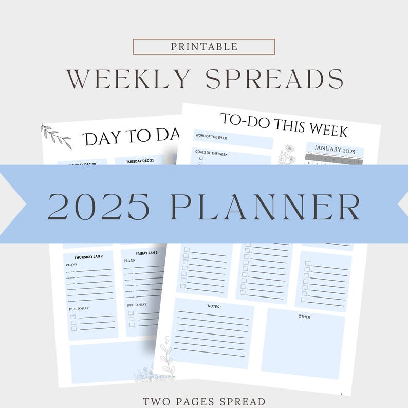 2025 Weekly Planner Template To-do Lists & Daily Event Tracker ...